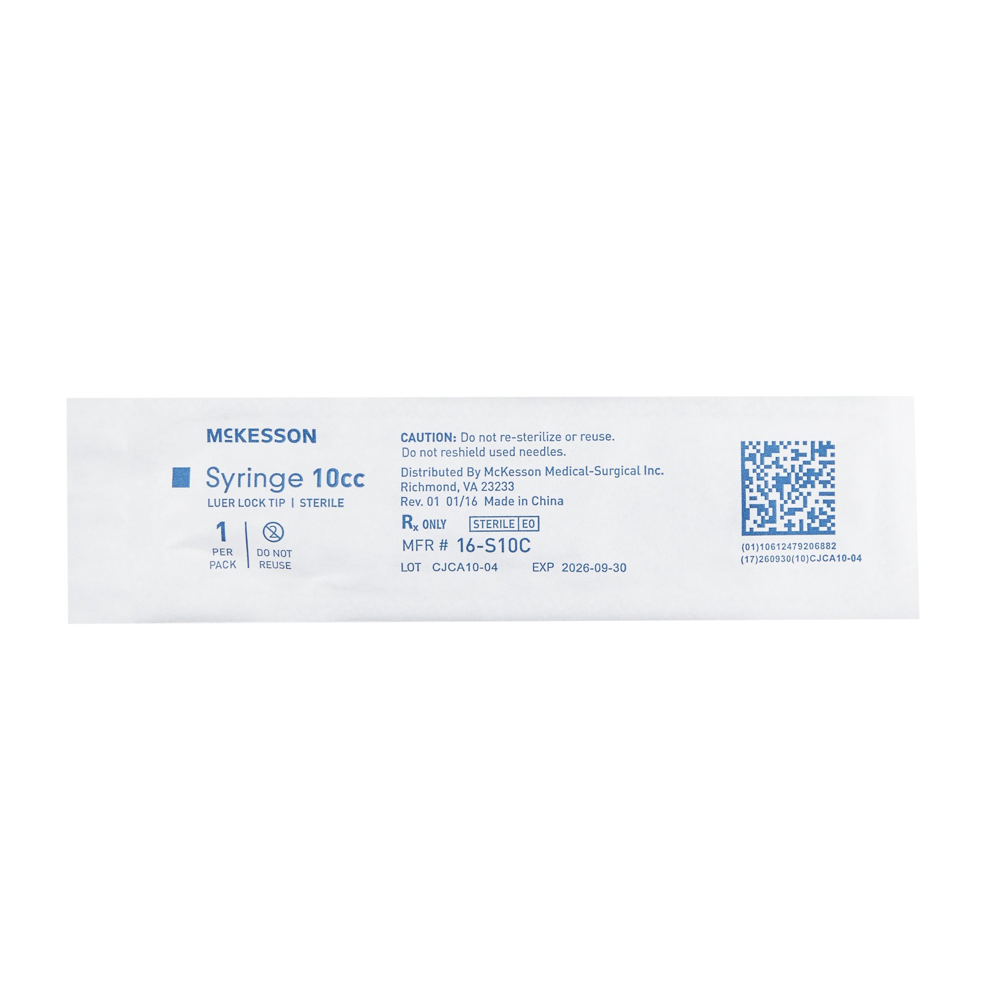 General Purpose Syringe McKesson 10 mL Luer Lock Tip Without Safety ... General Purpose Syringe McKesson 10 mL Luer Lock Tip Without Safety ...