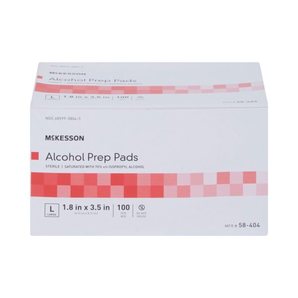 Alcohol Prep Pad McKesson 70% Strength Isopropyl Alcohol Individual ...