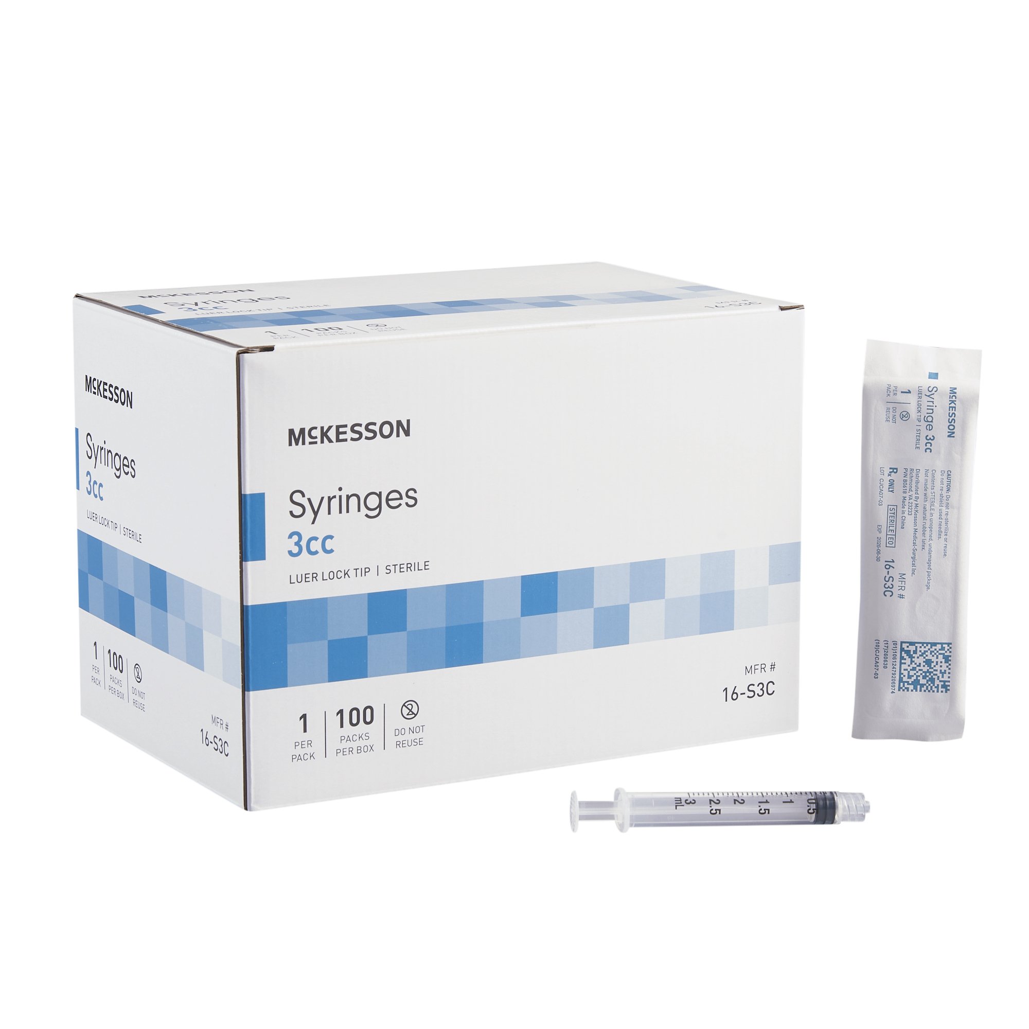 General Purpose Syringe McKesson 3 mL Luer Lock Tip Without Safety ... General Purpose Syringe McKesson 3 mL Luer Lock Tip Without Safety ...
