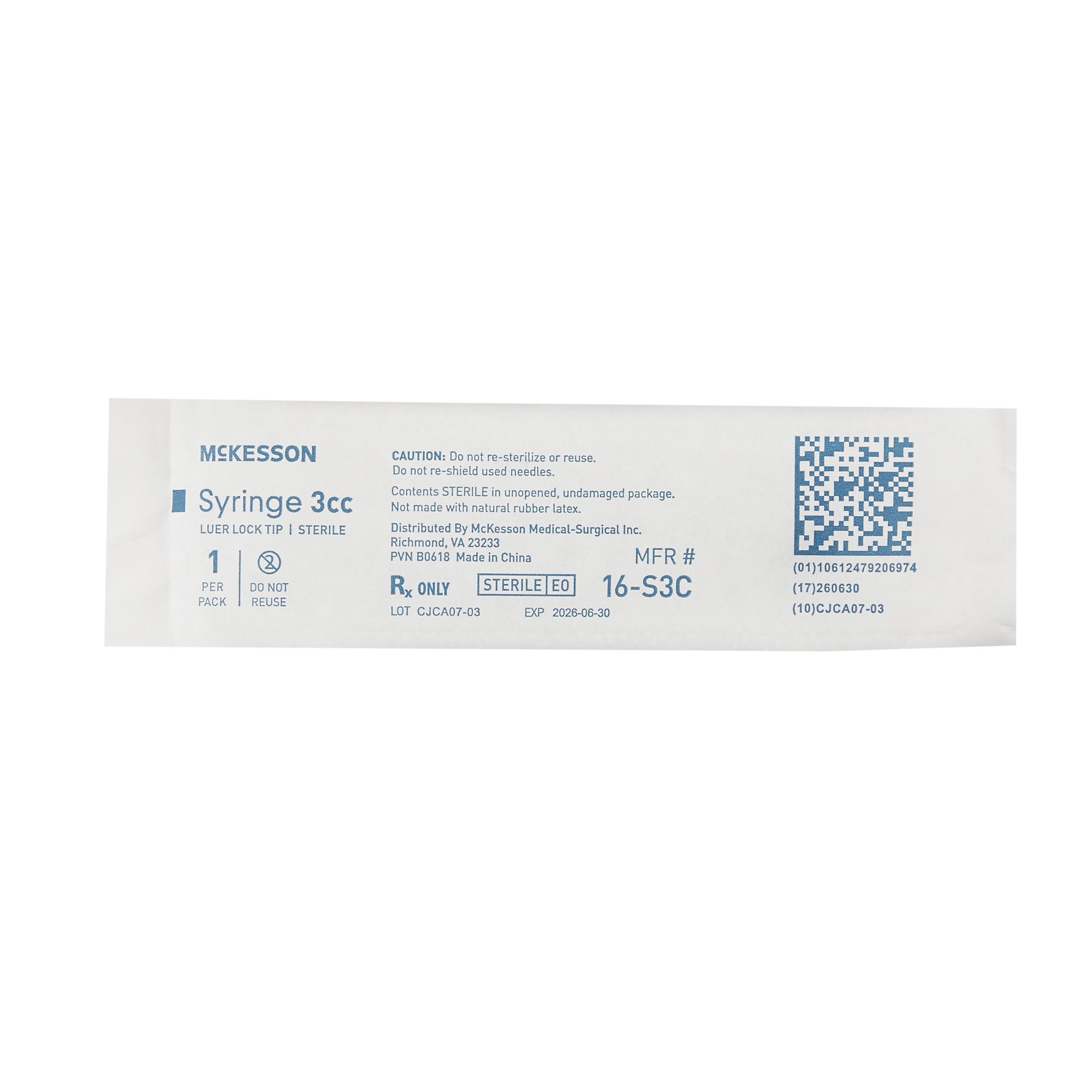 General Purpose Syringe McKesson 3 mL Luer Lock Tip Without Safety ... General Purpose Syringe McKesson 3 mL Luer Lock Tip Without Safety ...
